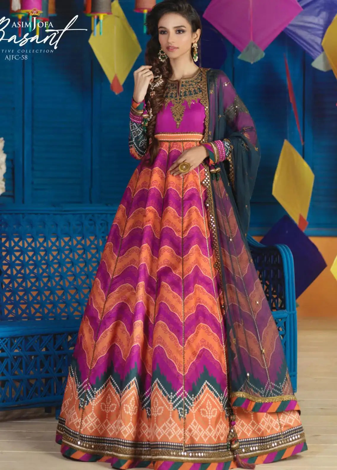 Asim Jofa | Luxury Collection | Shocking Pink Silk Suit – Agha Fabrics